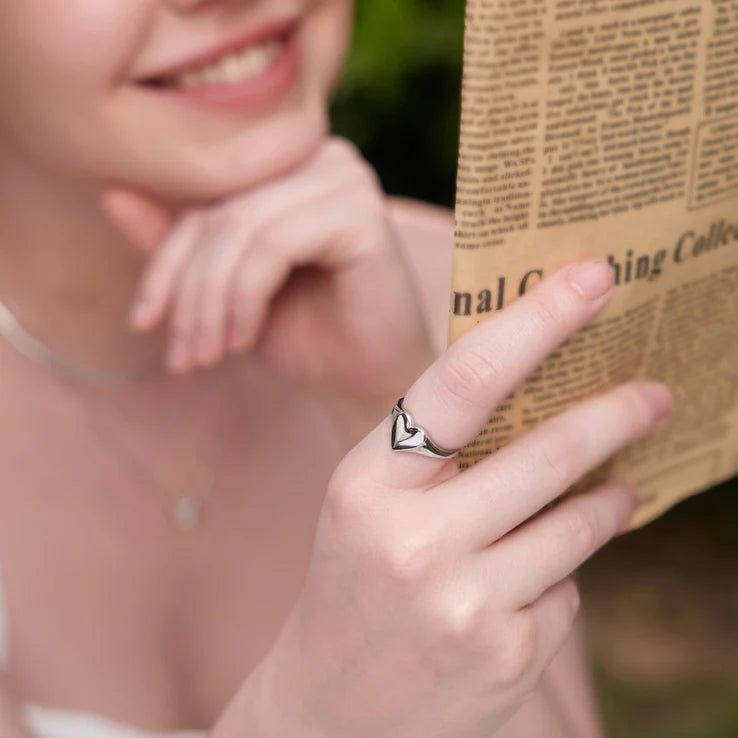 Silver Love Signet Ring – Anderson's